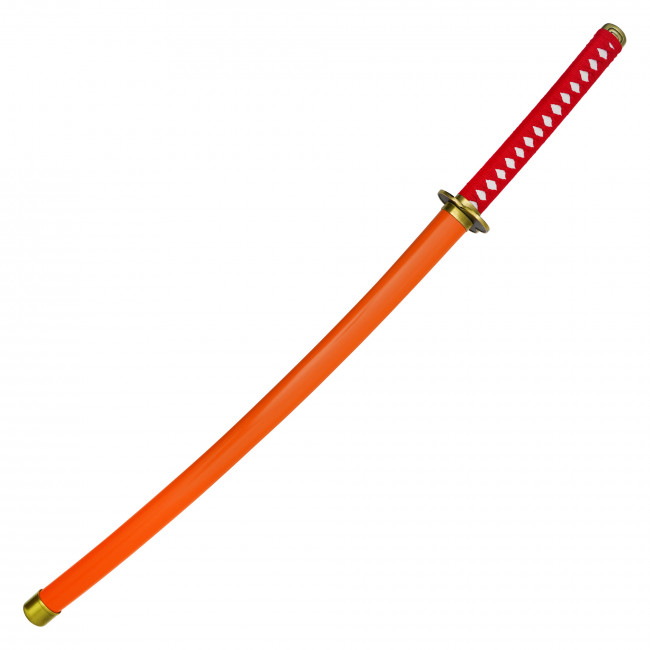 Wuu Jau Co, Inc - 37.5" Replica Steel Katana with Orange Scabbard - Swords