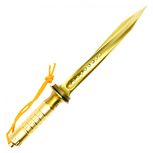 Wuu Jau Co, Inc - 14" Gold Helix Blade Dagger w/ Sheath
