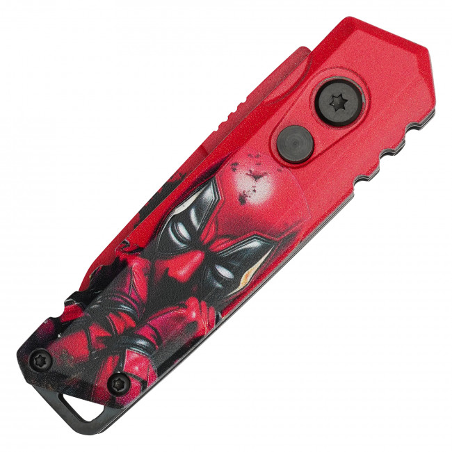 Wuu Jau Co, Inc - ATOMIC - 5" Red Mercenary Push Button Knife